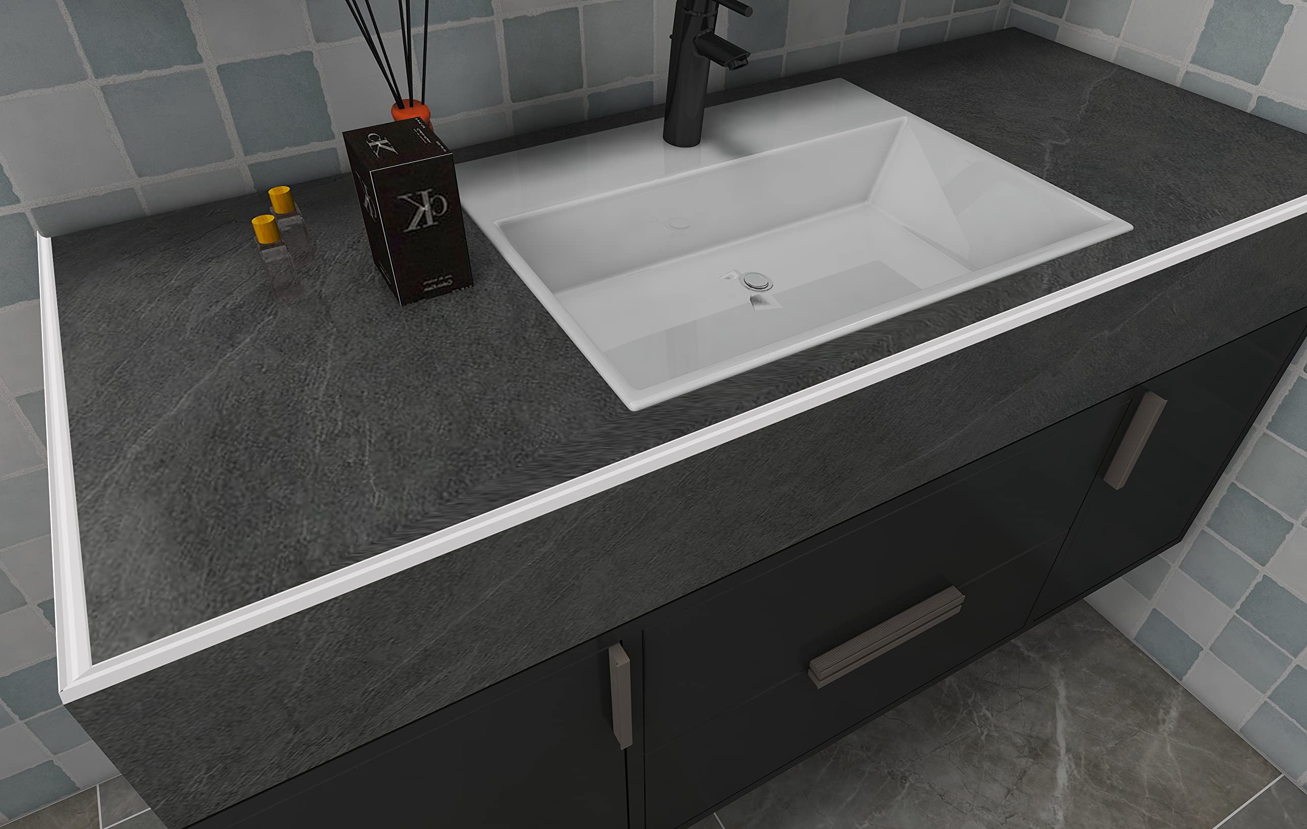 Snapklik.com : 39-inch Shower Threshold Water Dam,Keep Water In Shower ...