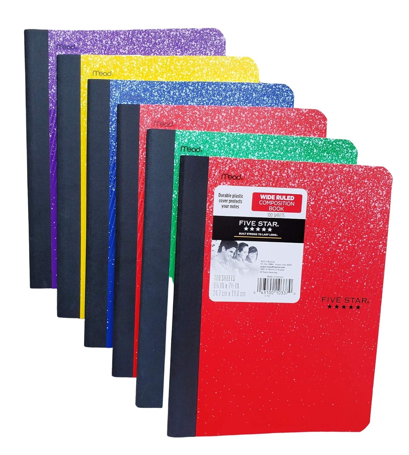 Amazon.com: Five Star Composition Notebooks, Wide Ruled Comp Book ...