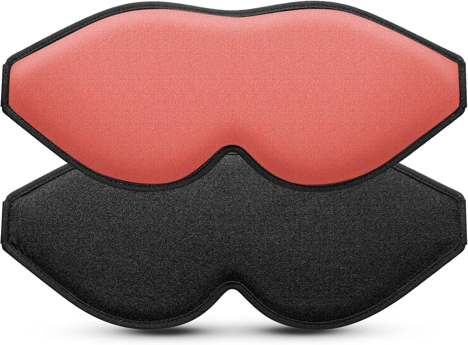 Amazon.com: Sleep Mask (Black) + Eye Mask Sleeping (Coral Red) for ...