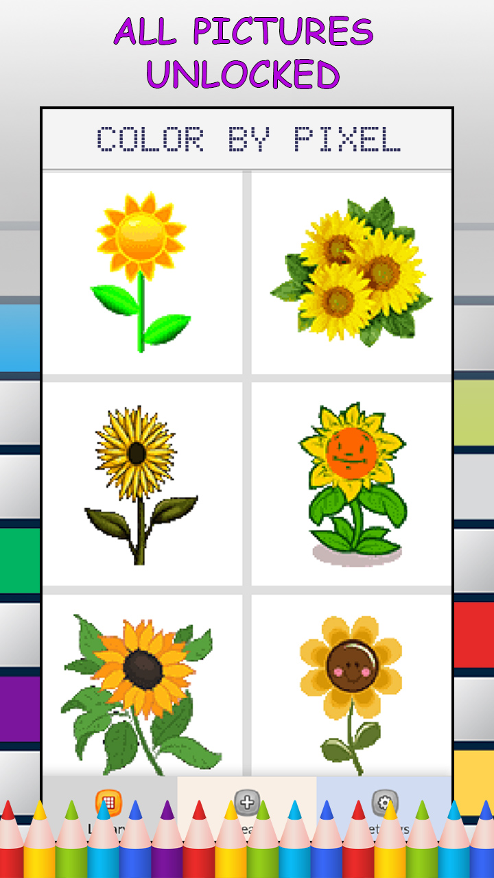 Buy Sunflowers Color by Number - No Ads Pixel Art Game - Coloring Book ...