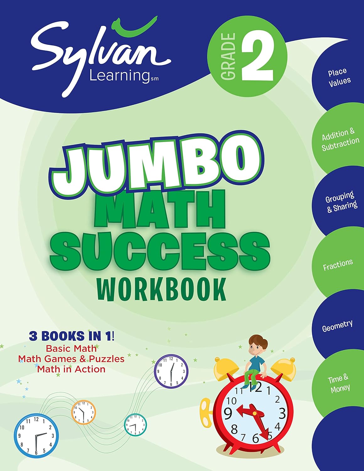 2nd Grade Jumbo Math Success Workbook: 3 Books in 1-Basic ic Math, Math ...