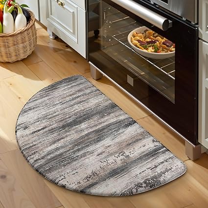 Amazon.com: KIMODE Anti Fatigue Kitchen Mats, Black and Grey Half Moon ...