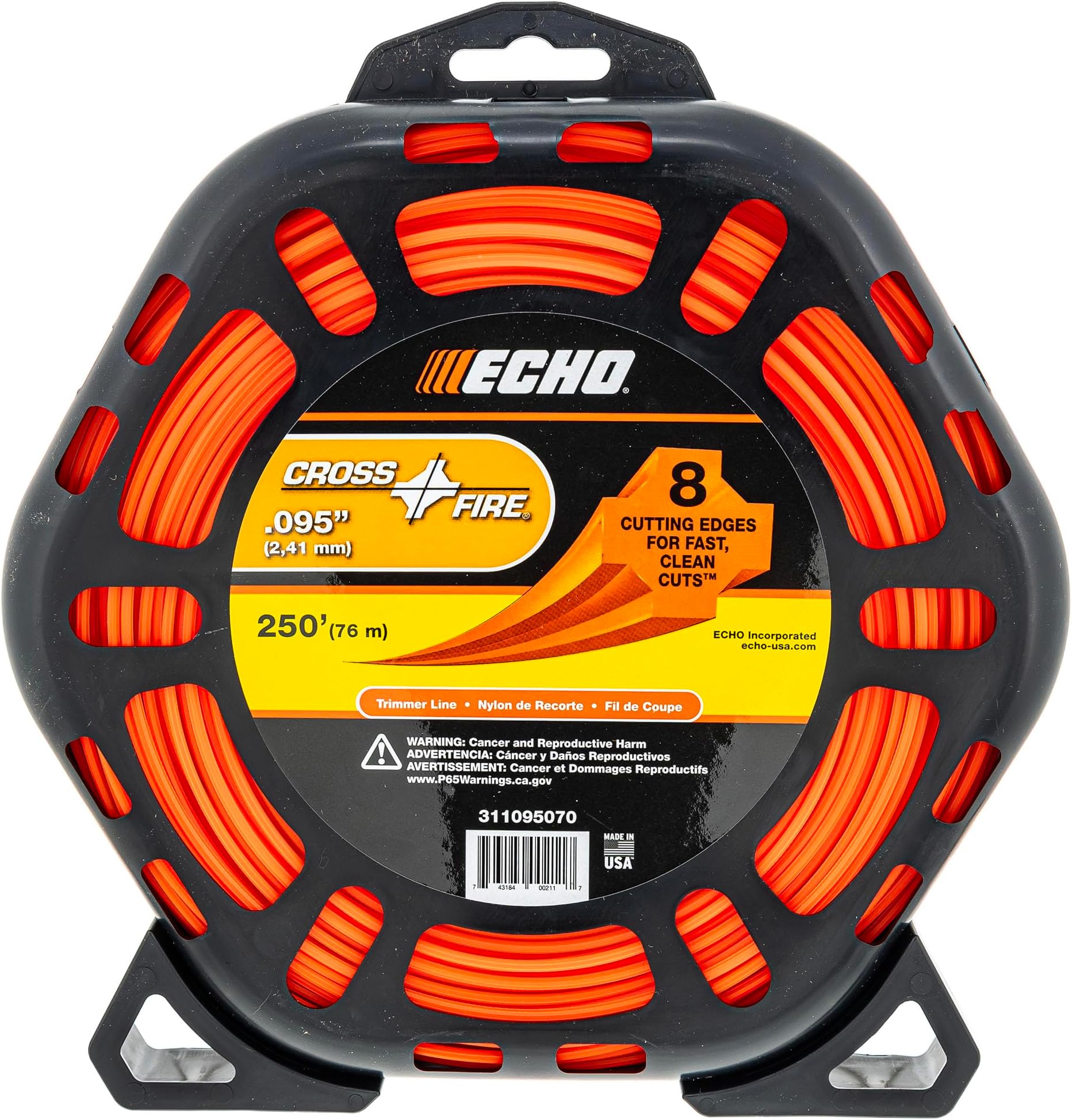 Amazon.com : ECHO Cross-Fire 0.095 Nylon Trimmer Line : Patio, Lawn ...