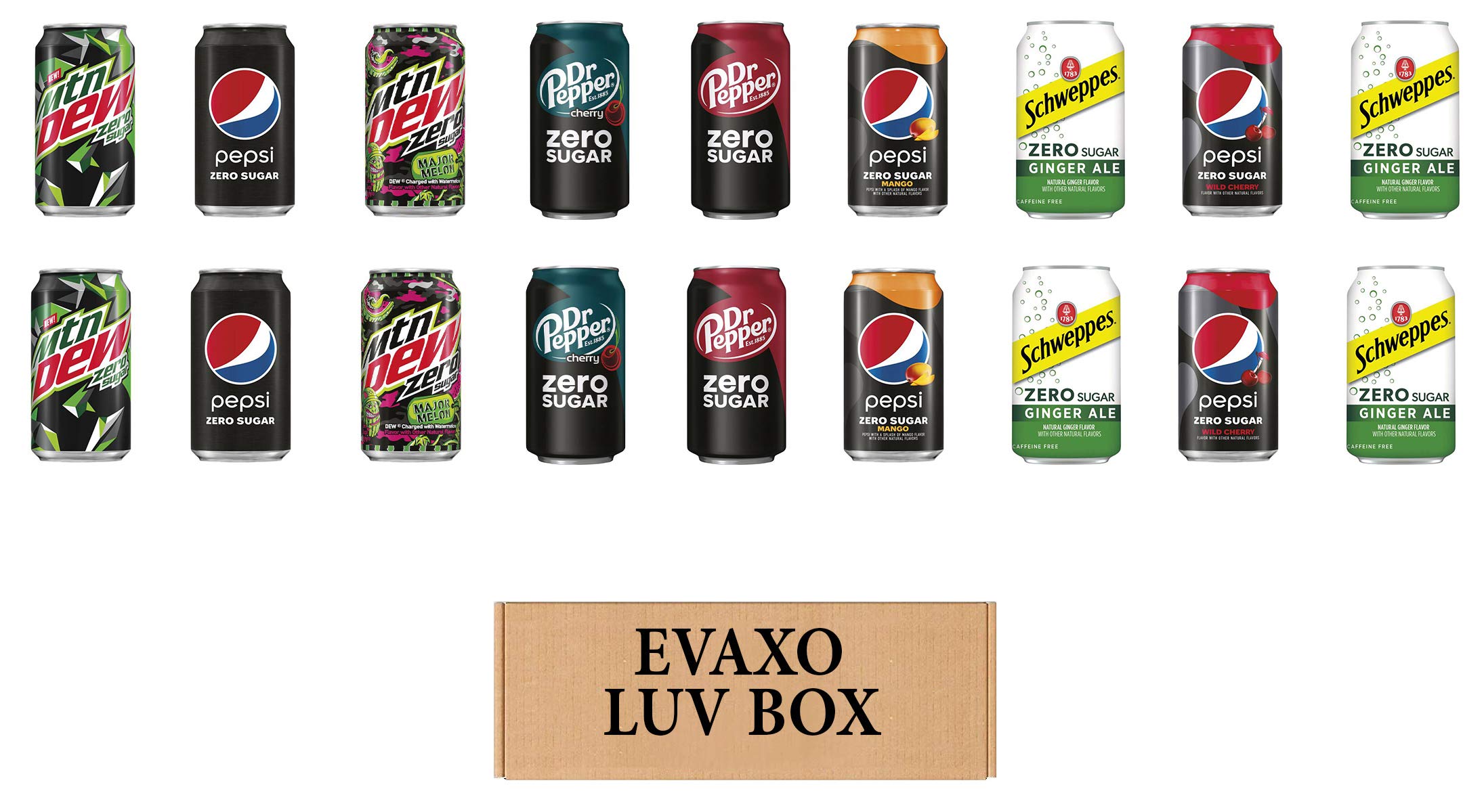 Luv Box Variety Zero Sugar Soft Drinks 12oz Pack 18 | Desertcart INDIA