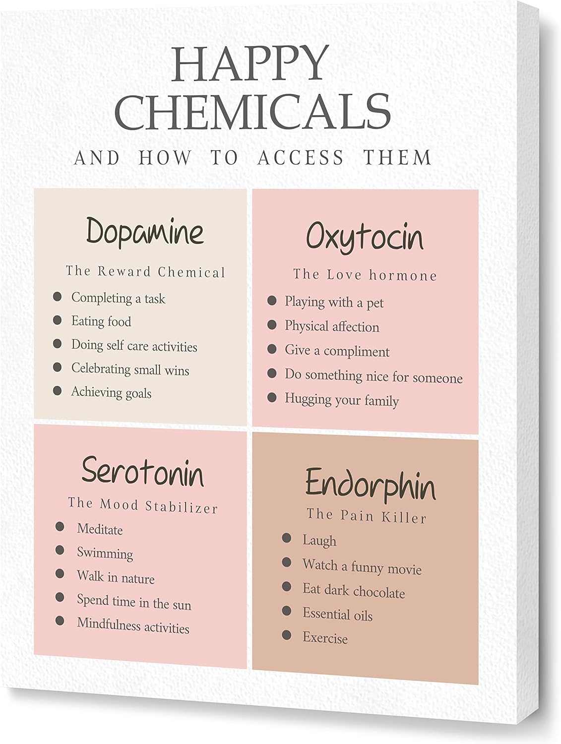 Amazon.com: Happy Chemicals Wall Art, Therapy Office Decor, Mental ...
