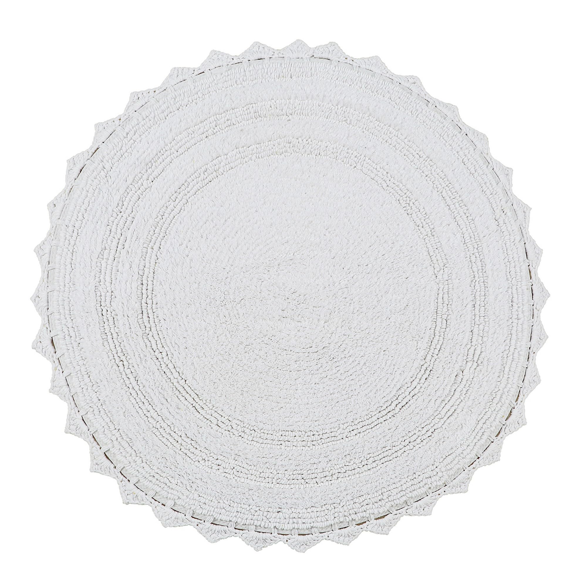 Amazon.com: Better Trends Lilly Crochet Round Bathroom Rug & Absorbent ...