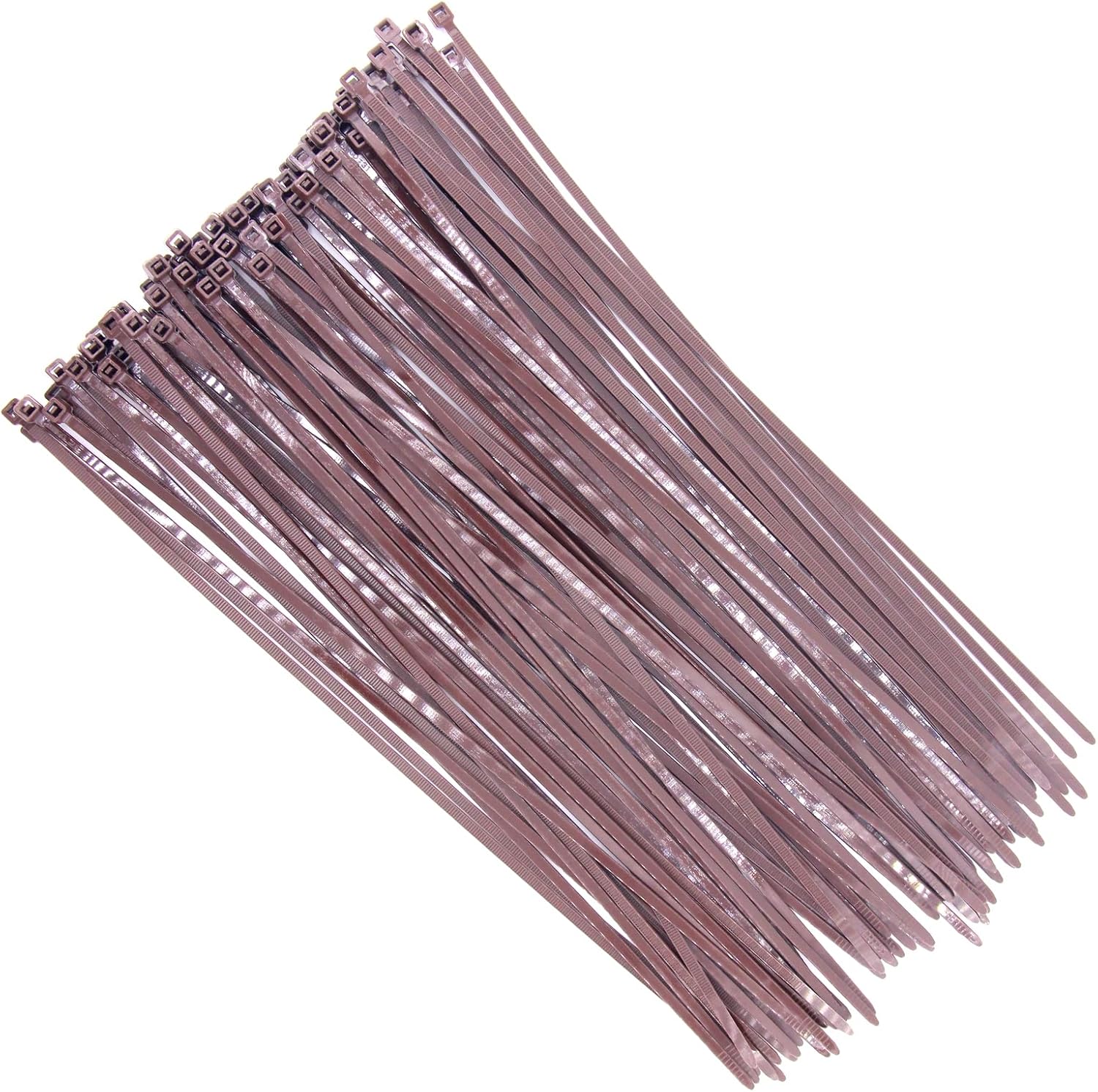 Amazon.com: 16 Inch Long Brown Zip Ties Heavy Duty Outdoor Pack of 100 ...