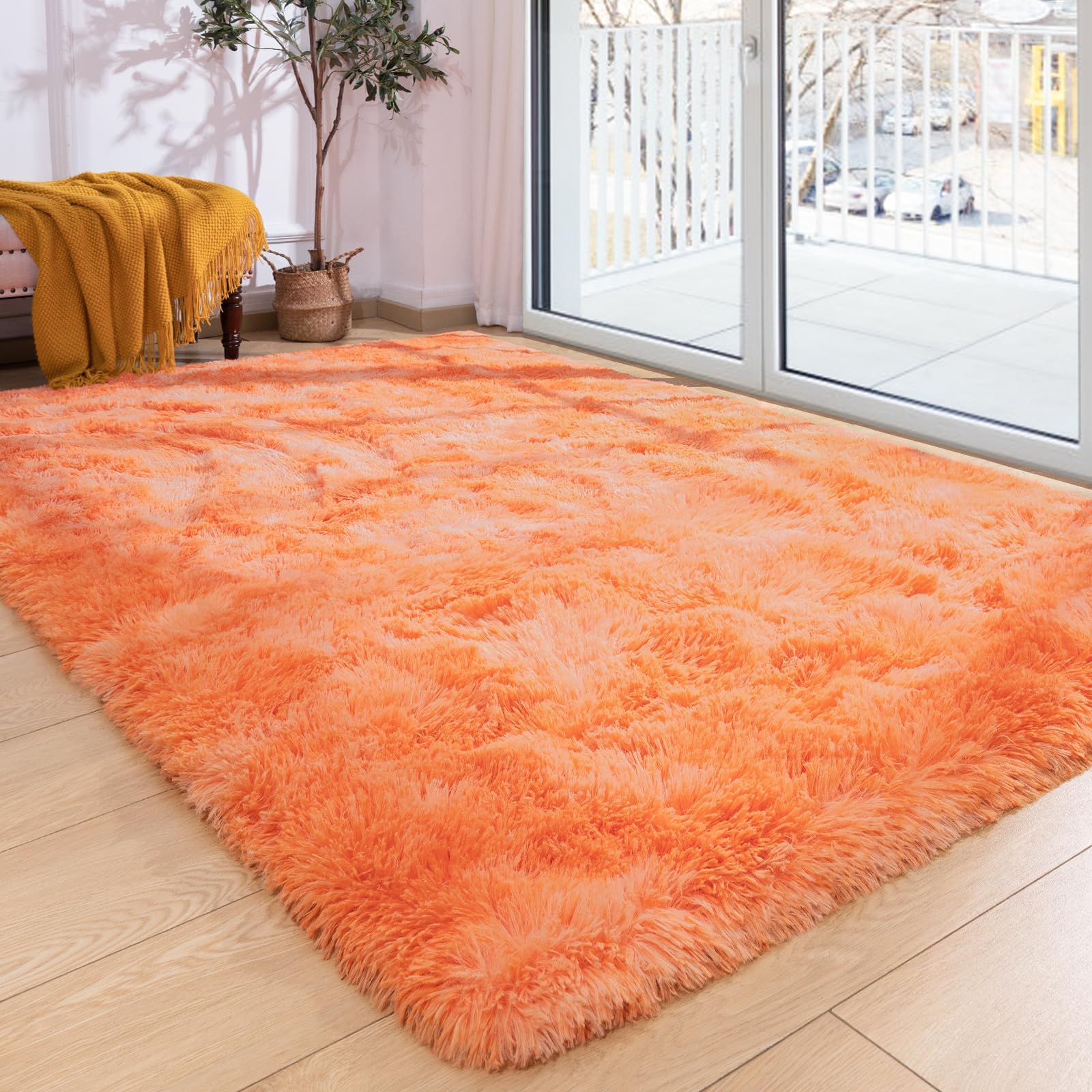 Amazon.com: Rtizon Fluffy Rugs for Girls Bedroom, 5x8 Feet Soft Shaggy ...