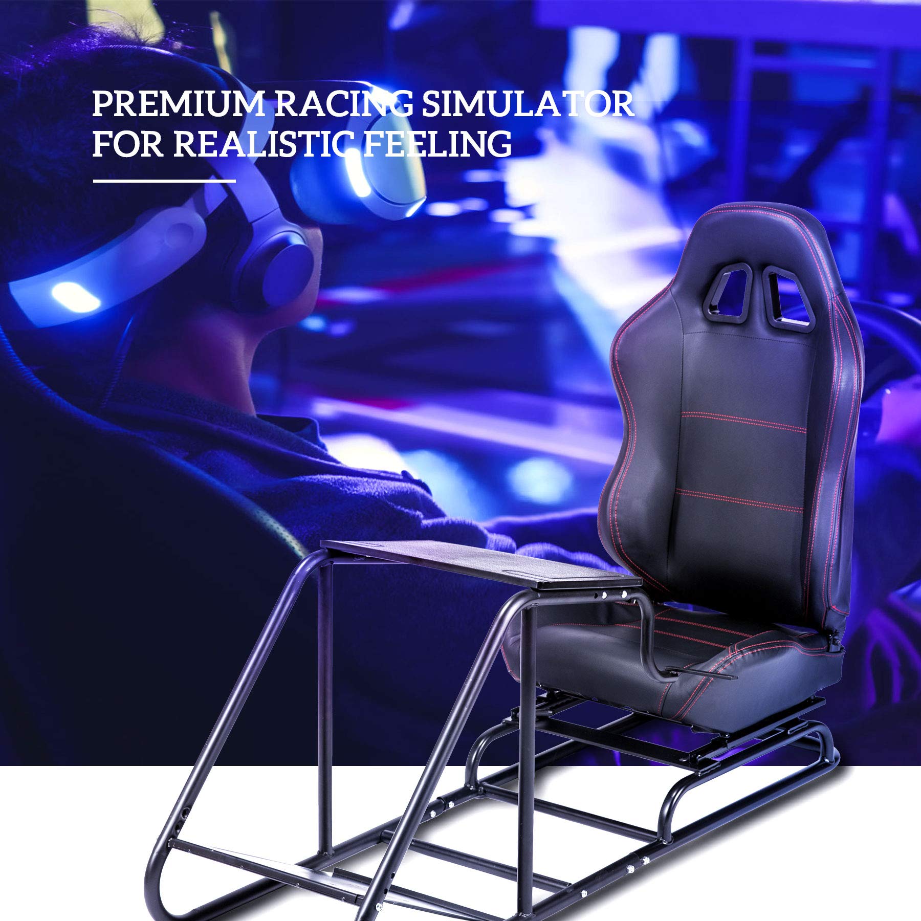 HIRAM Cockpit Simulator Adjustable Racing Seat, Video Game Real Bucket ...