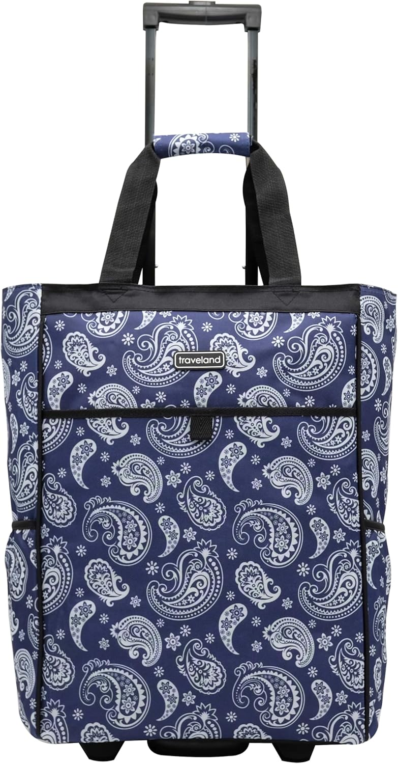 Amazon.com: TRAVELAND Multi-Purpose Rolling Tote-Paisley : Clothing ...