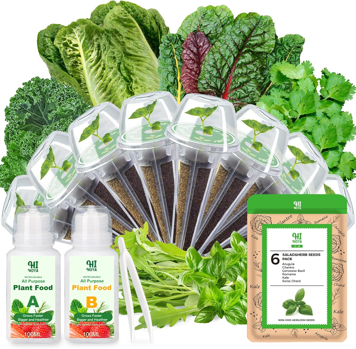 Amazon.com : Herb & Salad Greens Seed Pods for All Hydroponics Growing ...