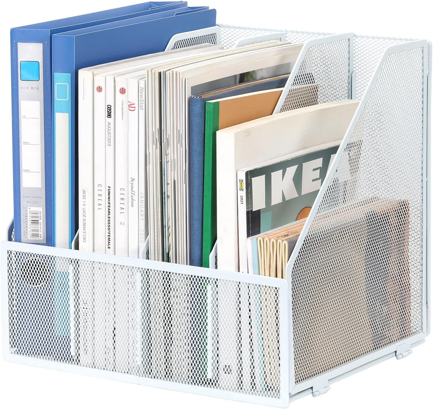 Magazine File Holder Rack Book Organiser Desktop Storage Post Notebook ...