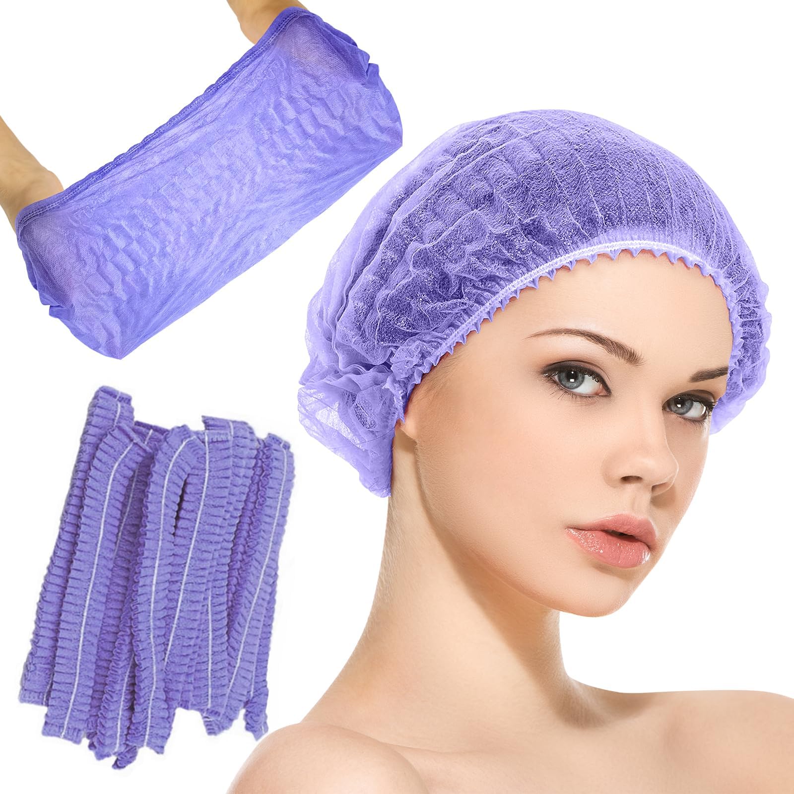 Amazon.com: 50PCS Disposable Bouffant Caps - 24 Inch Elastic Hair Nets ...