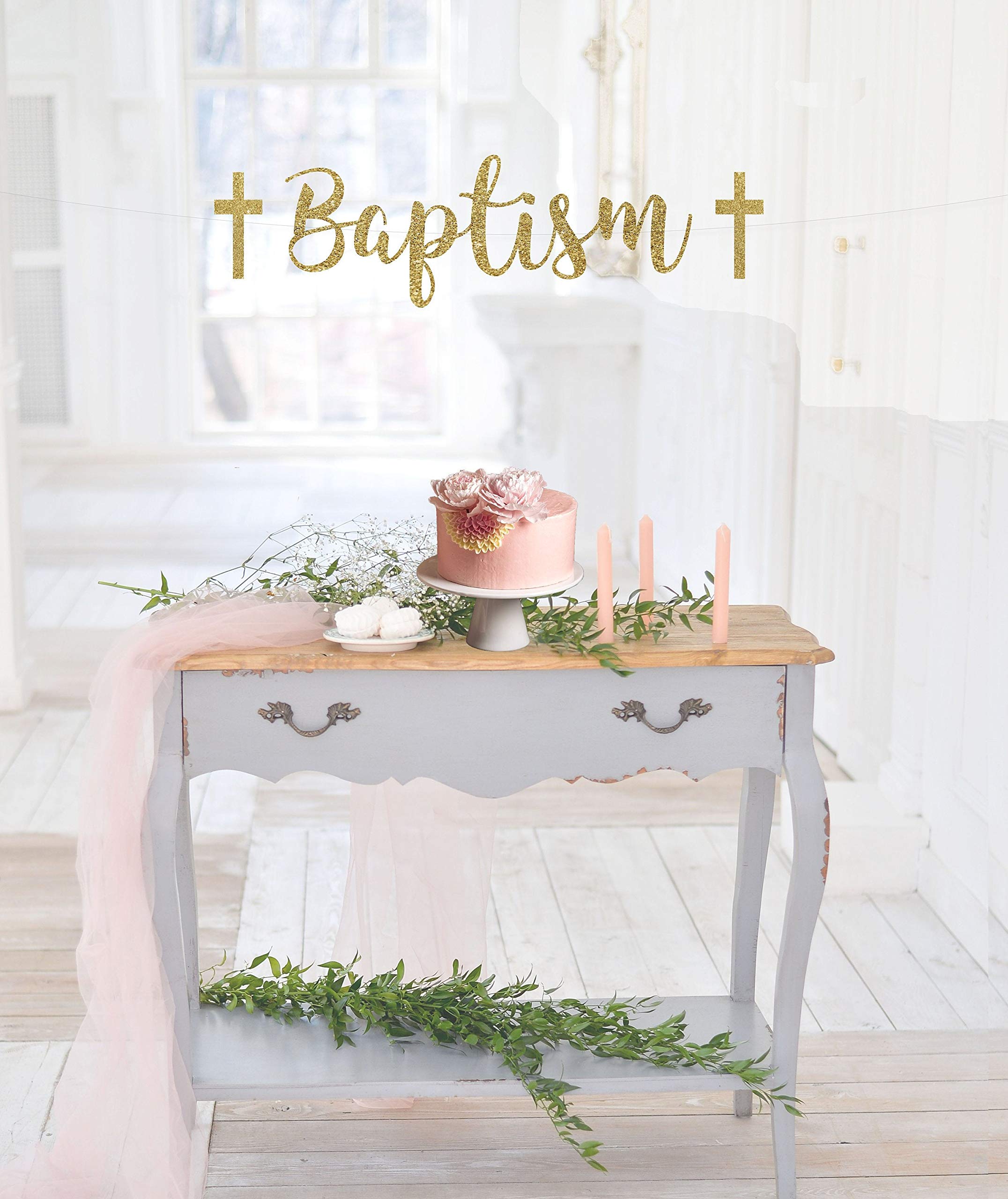 Buy Tr674gs God Bless Banner Baptism Banner Christening Banner First ...