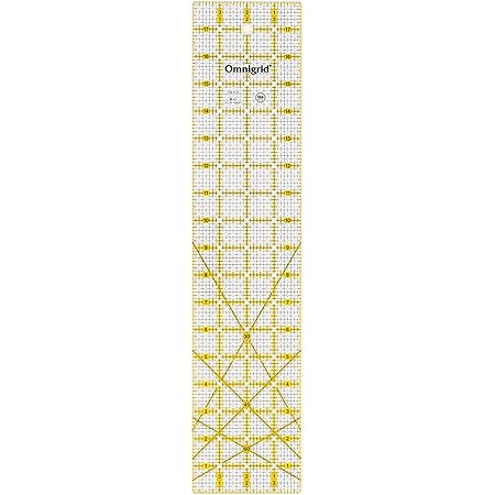 Amazon.com: Omnigrid OmniAngle 6" x 24" Non-Slip Wedge Quilting Ruler ...