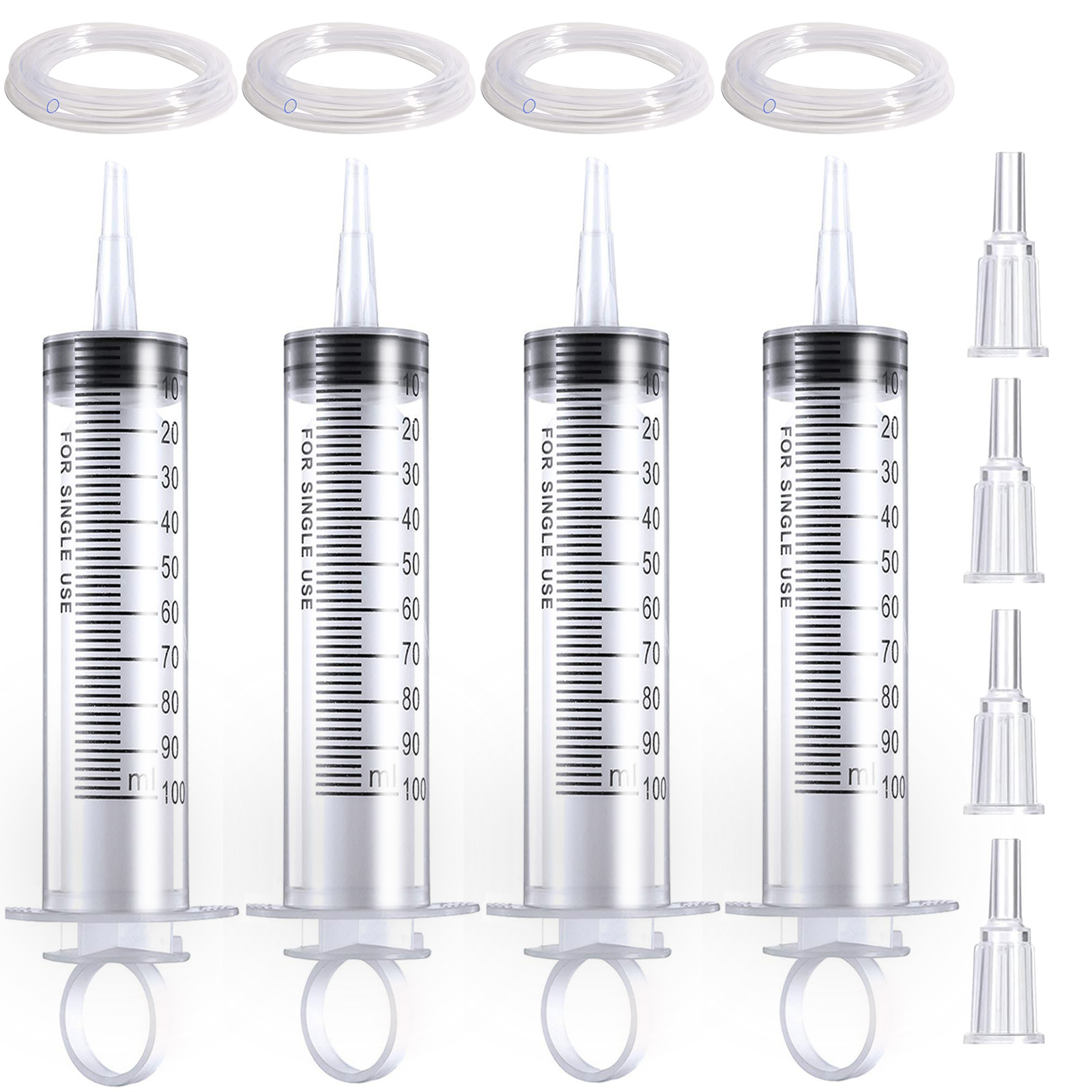 Watch 4 PCS 100 ml Syringe Tools with 3.2 ft Plastic Tubing on Amazon Live