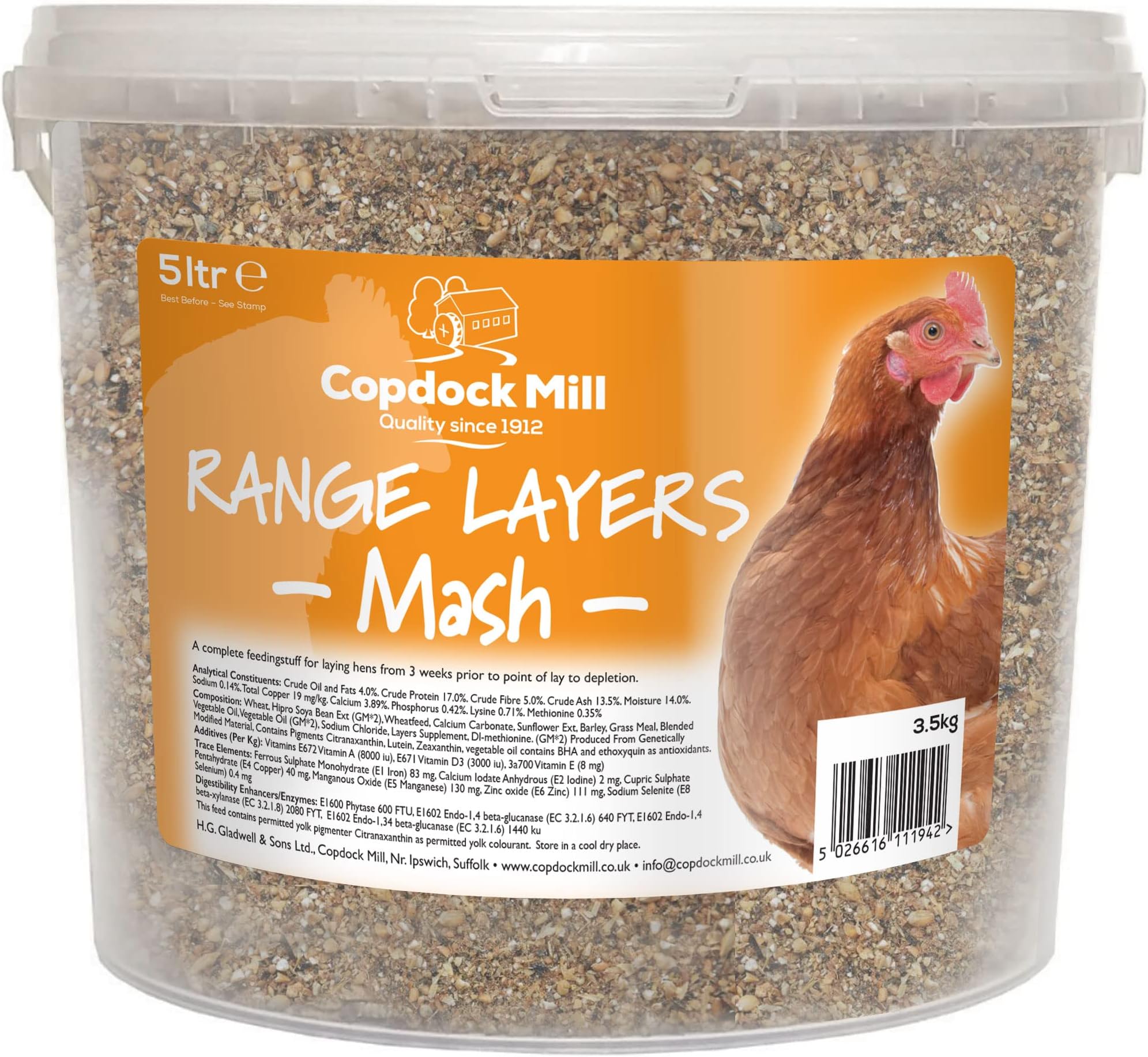 Copdock Mill Range Layers Mash Chicken Feed 20kg Chicken Mash Feed for ...