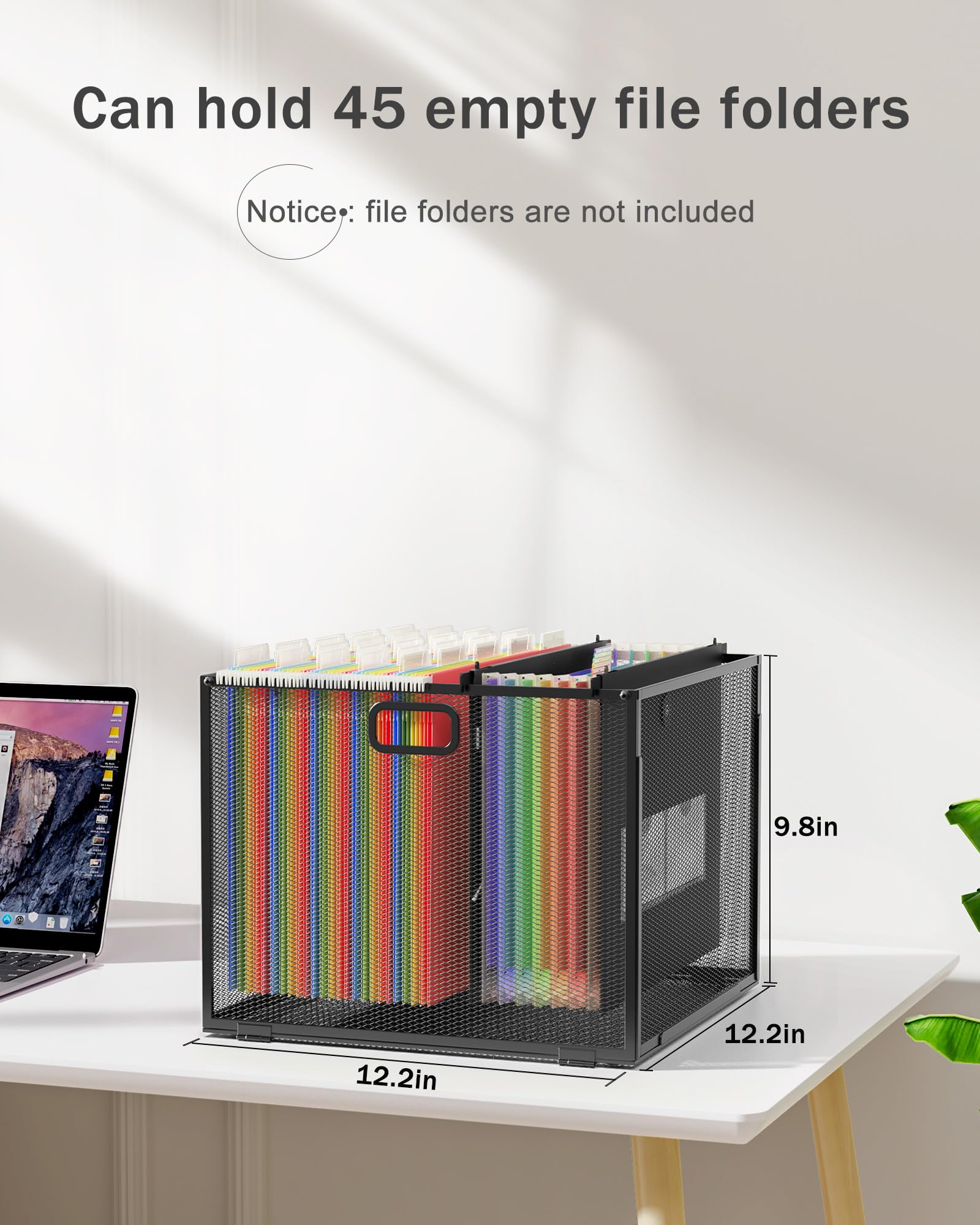 Snapklik.com : Hanging File Organizer, Portable Desktop Mesh Crate For ...