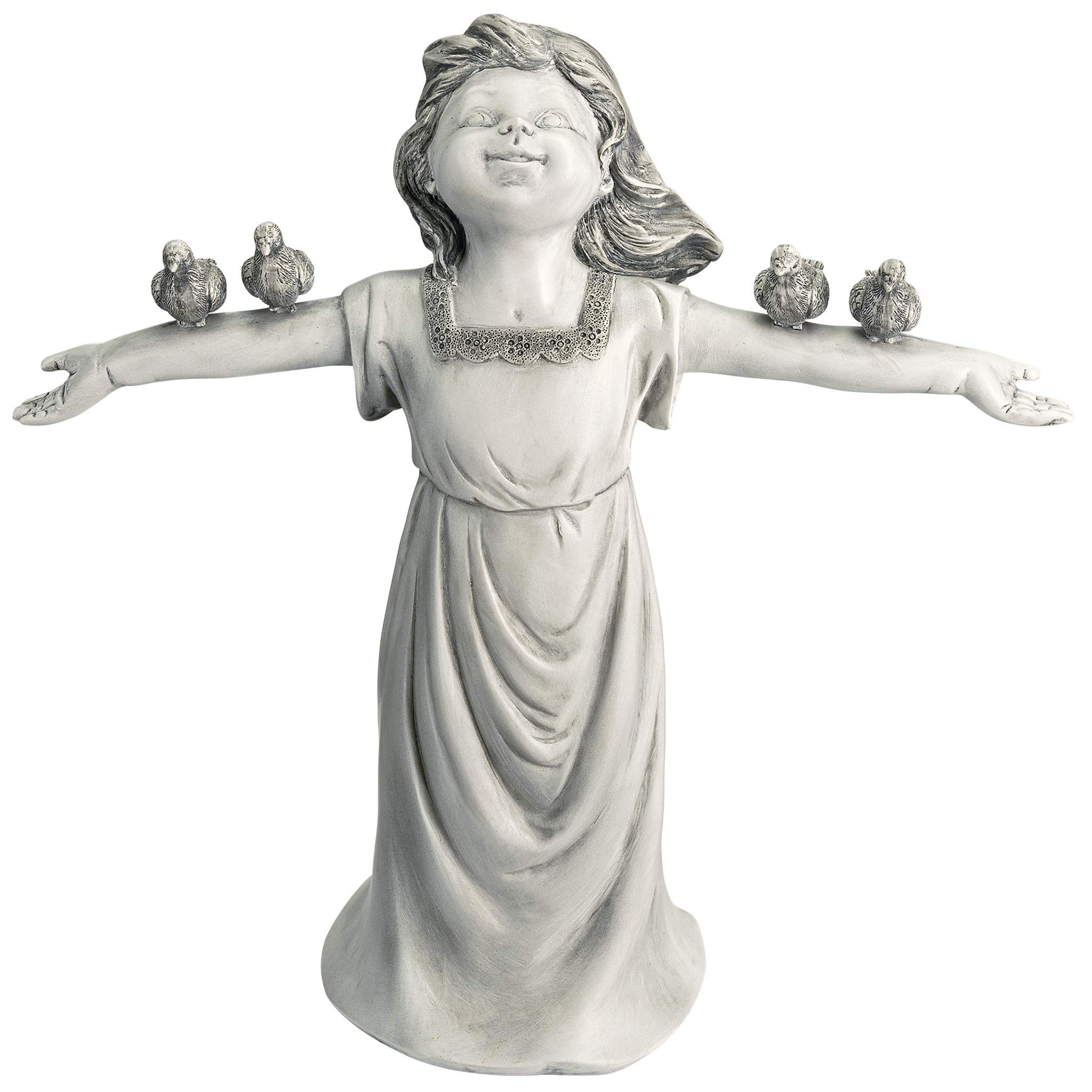 Design Toscano JQ6965 Basking in God's Glory Little Girl Statue, Two ...