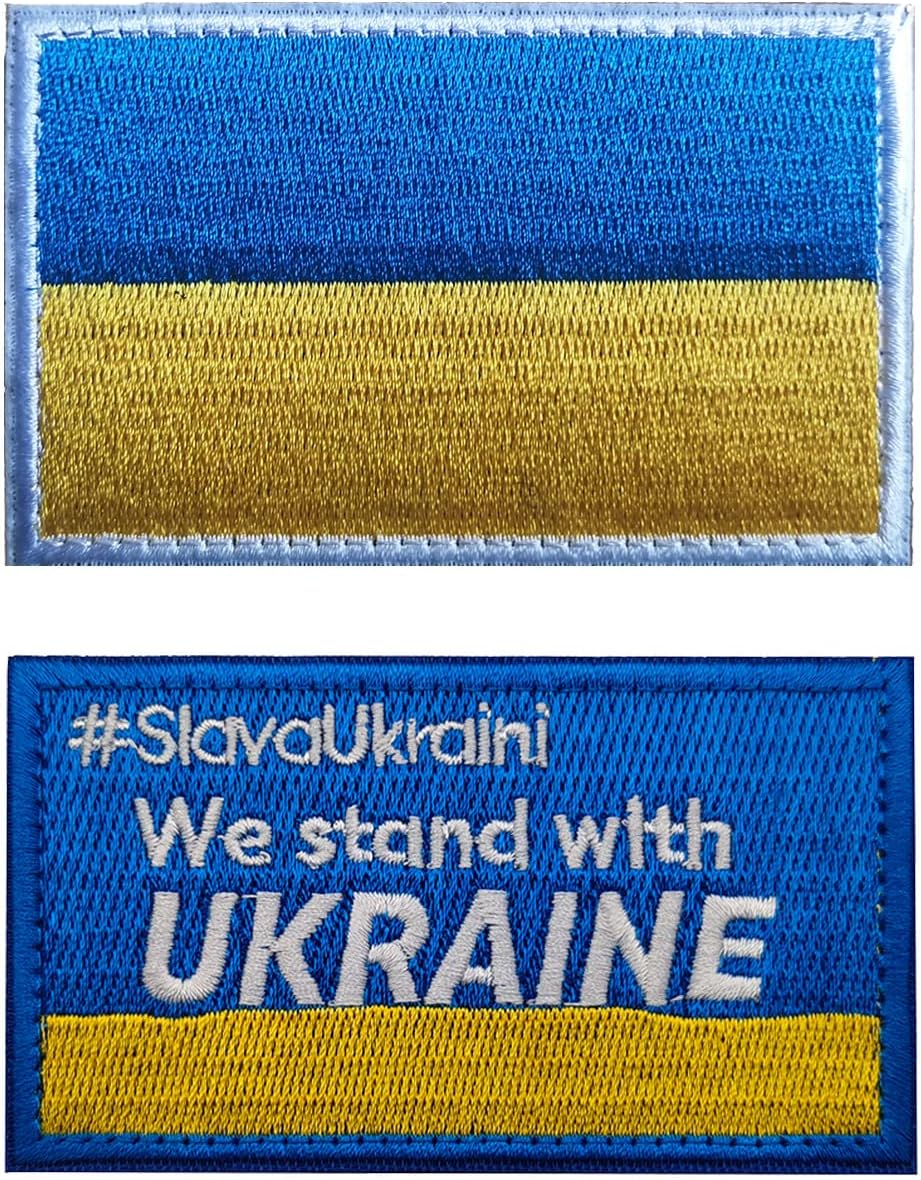 Amazon.com: 2PCS AliPlus Ukraine Flag Patch We Stand with Ukraine Patch ...