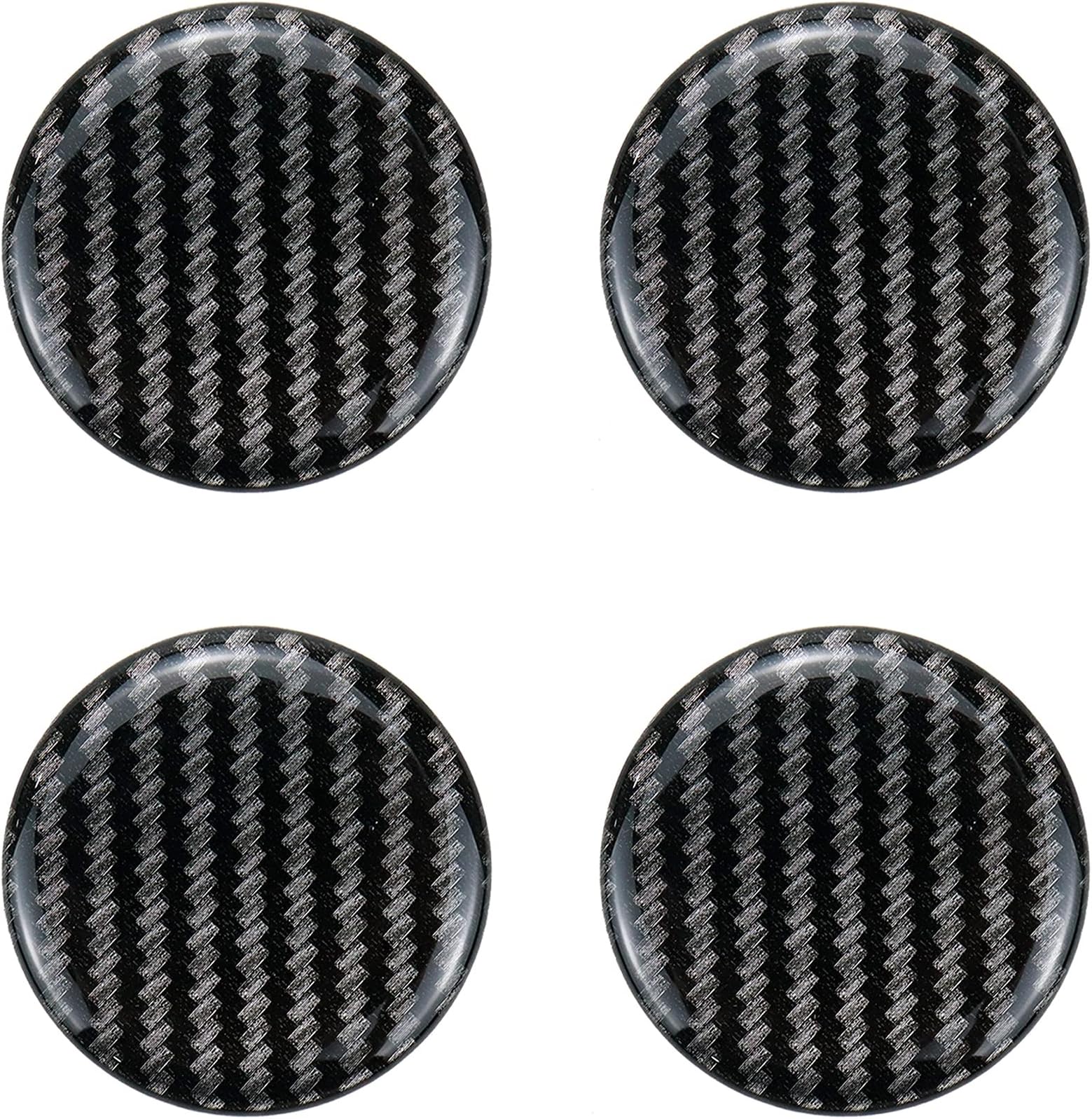 Amazon.com: X AUTOHAUX 50mm Carbon Fiber Style Wheel Center Hub Cap ...