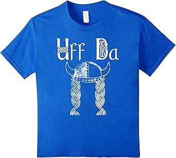 Amazon.com: Uff Da Viking Hat Braids Norwegian Scandinavian Saying Tee ...