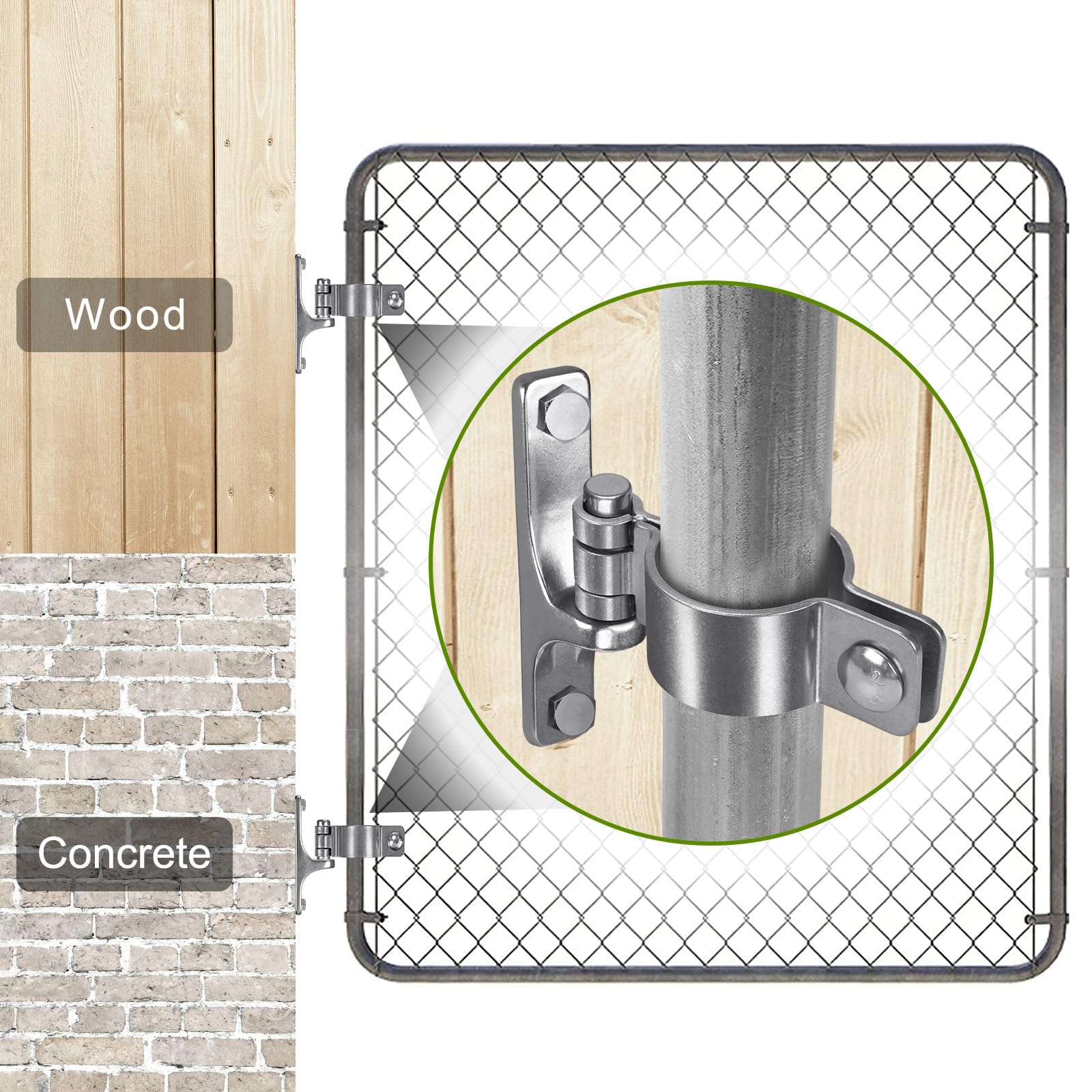 Snapklik.com : Insaga Wall Mount Gate Hinge Heavy Duty One Piece