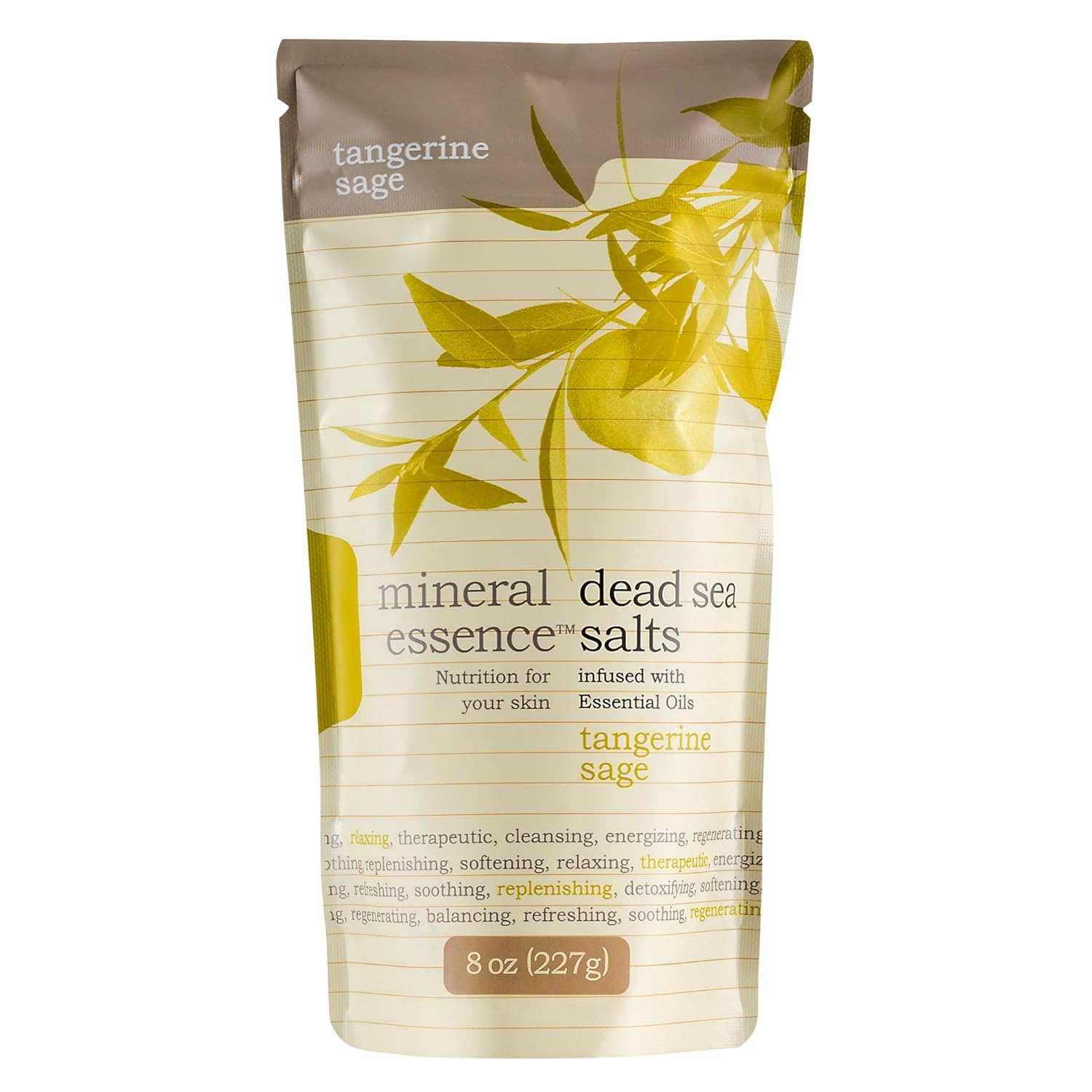 Amazon.com : Mineral Essence Dead Sea Salt, Tangerine Sage, 8 Ounce ...