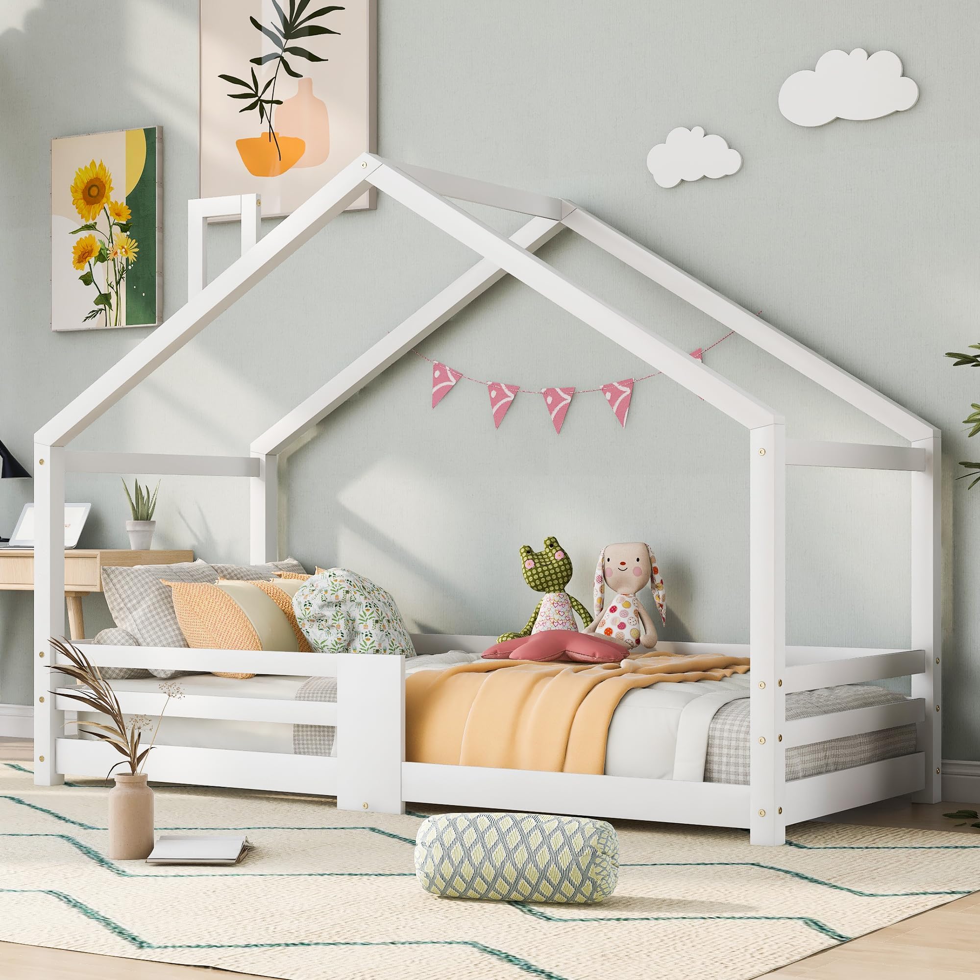 Kinderbett Weiss 90x200