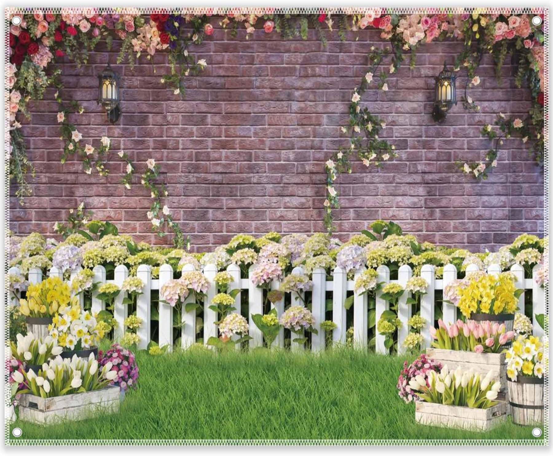 Amazon.com : Happy Easter Backdrop 10x8ft for Photo Bunny Spring ...