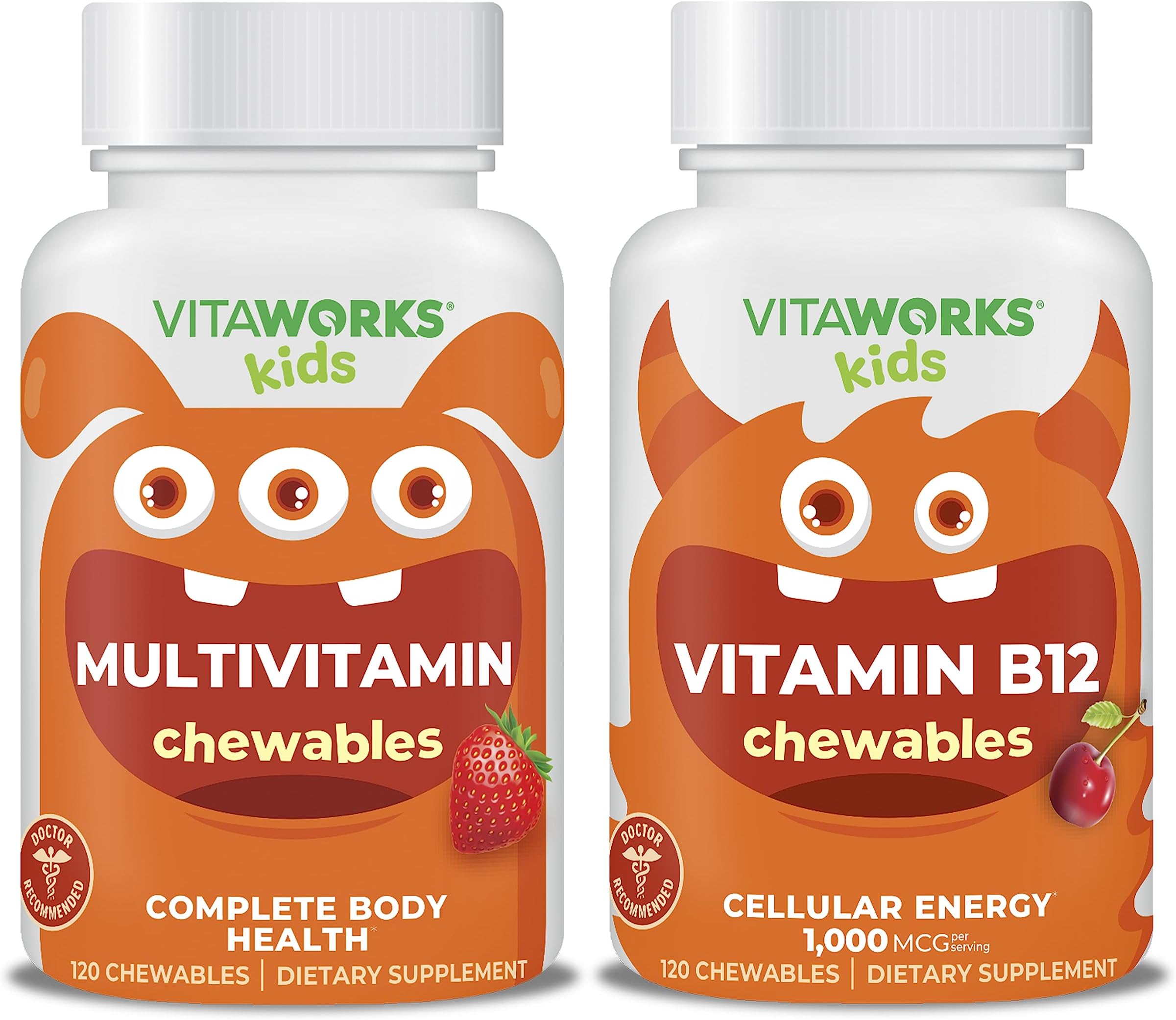 Amazon.com: VitaWorks Kids Multivitamin Chewables + Vitamin B12 ...