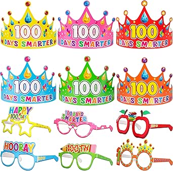 Amazon.com: 72pcs 100th Day of School Supplies, 36 Pack 100th Day ...