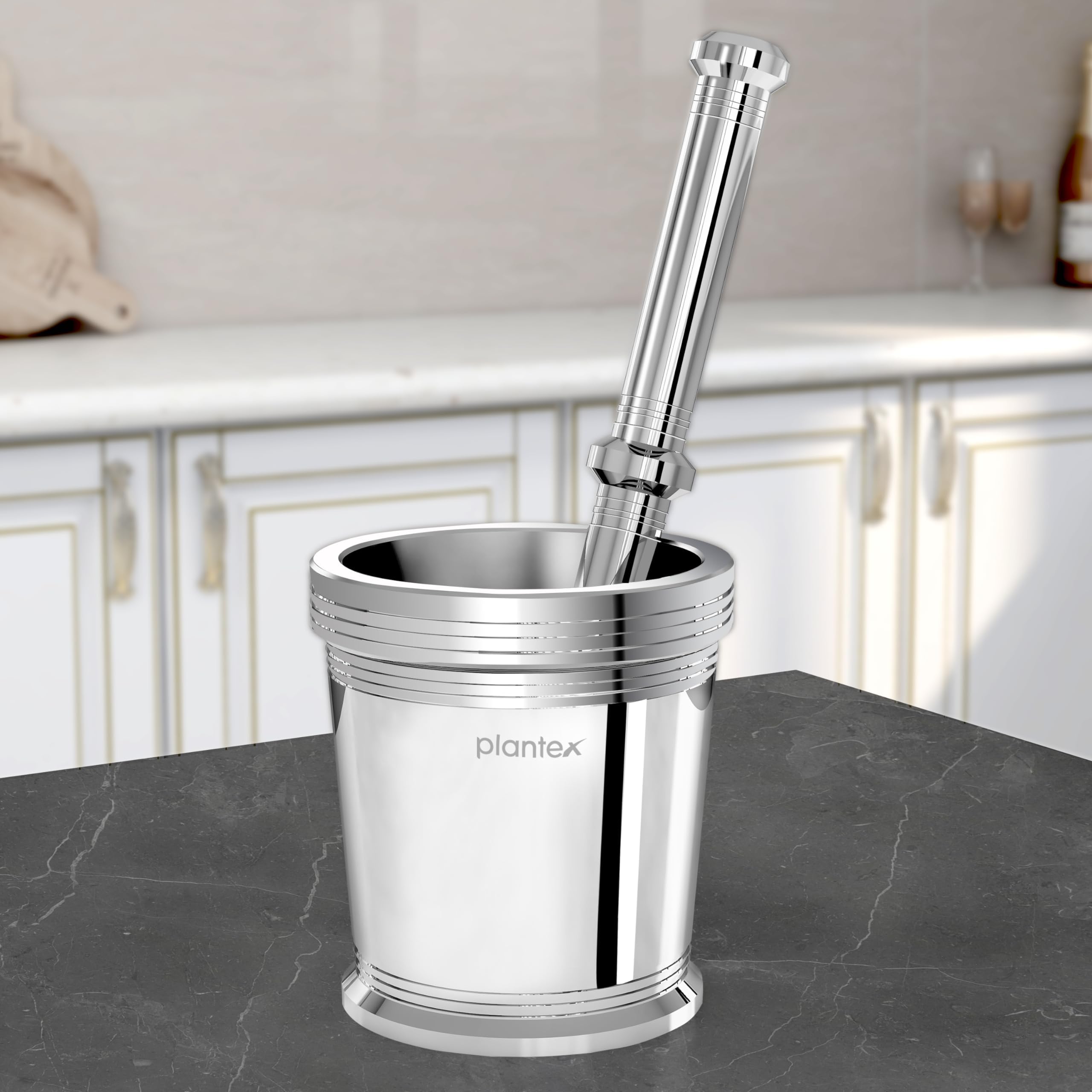 Buy Plantex Heavy Stainless Steel Mortar & Pestle Set/Spice Mixer ...