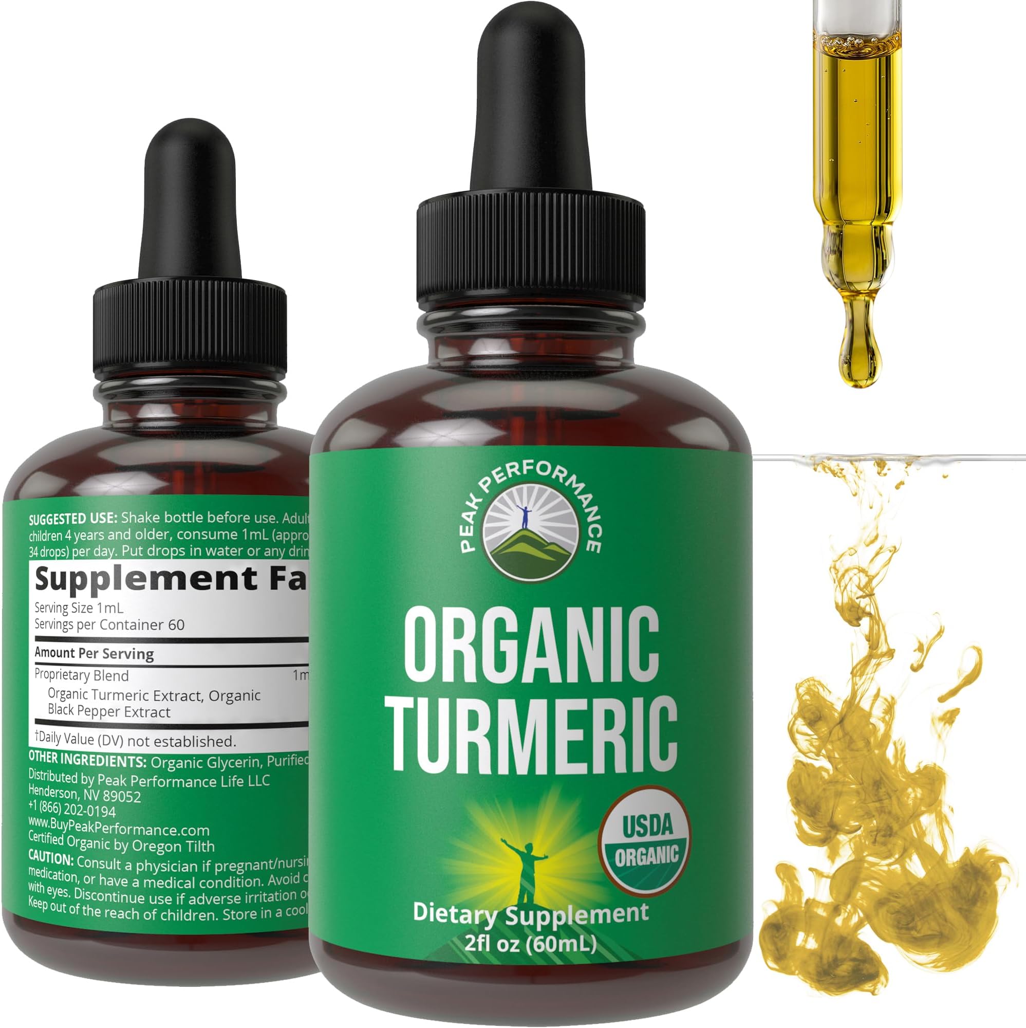 Amazon.com: Turmeric Curcumin with Black Pepper USDA Organic Liquid ...