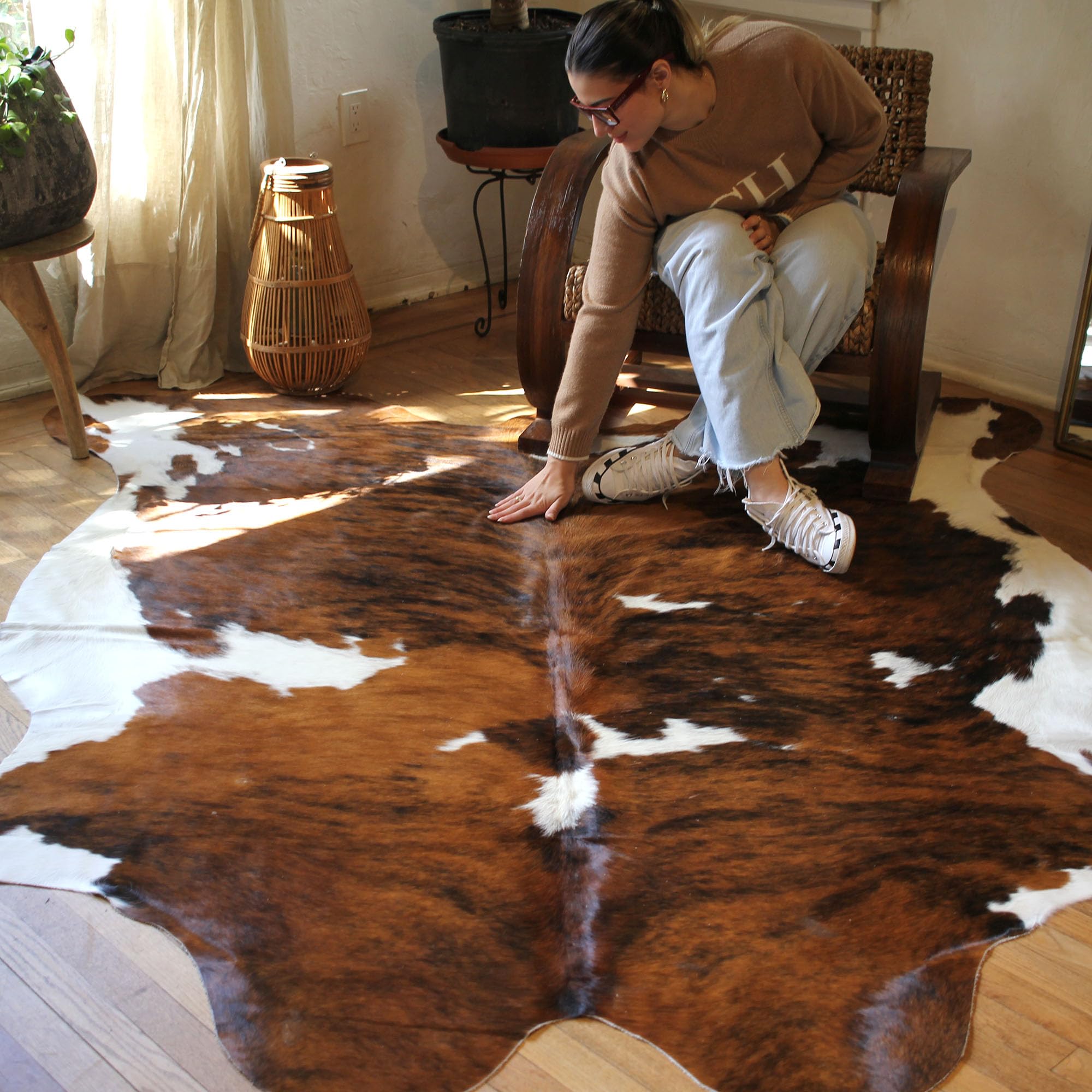 Amazon.com: Appaloosa Cowhides Genuine Cowhide Rug - Natural Leather ...