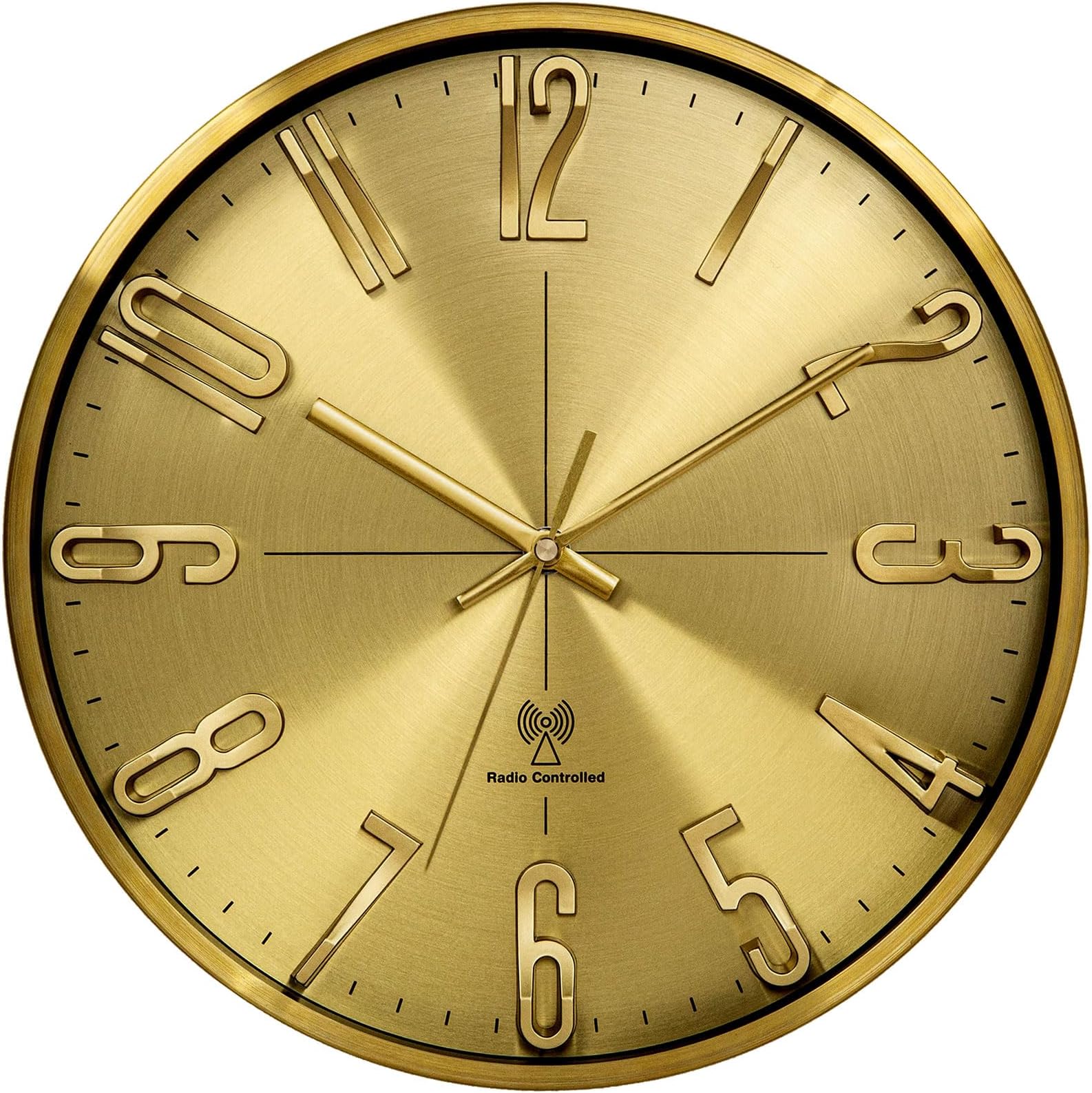 NESIFEE Radio-Controlled Wall Clock, Without Ticking Device, Silent ...