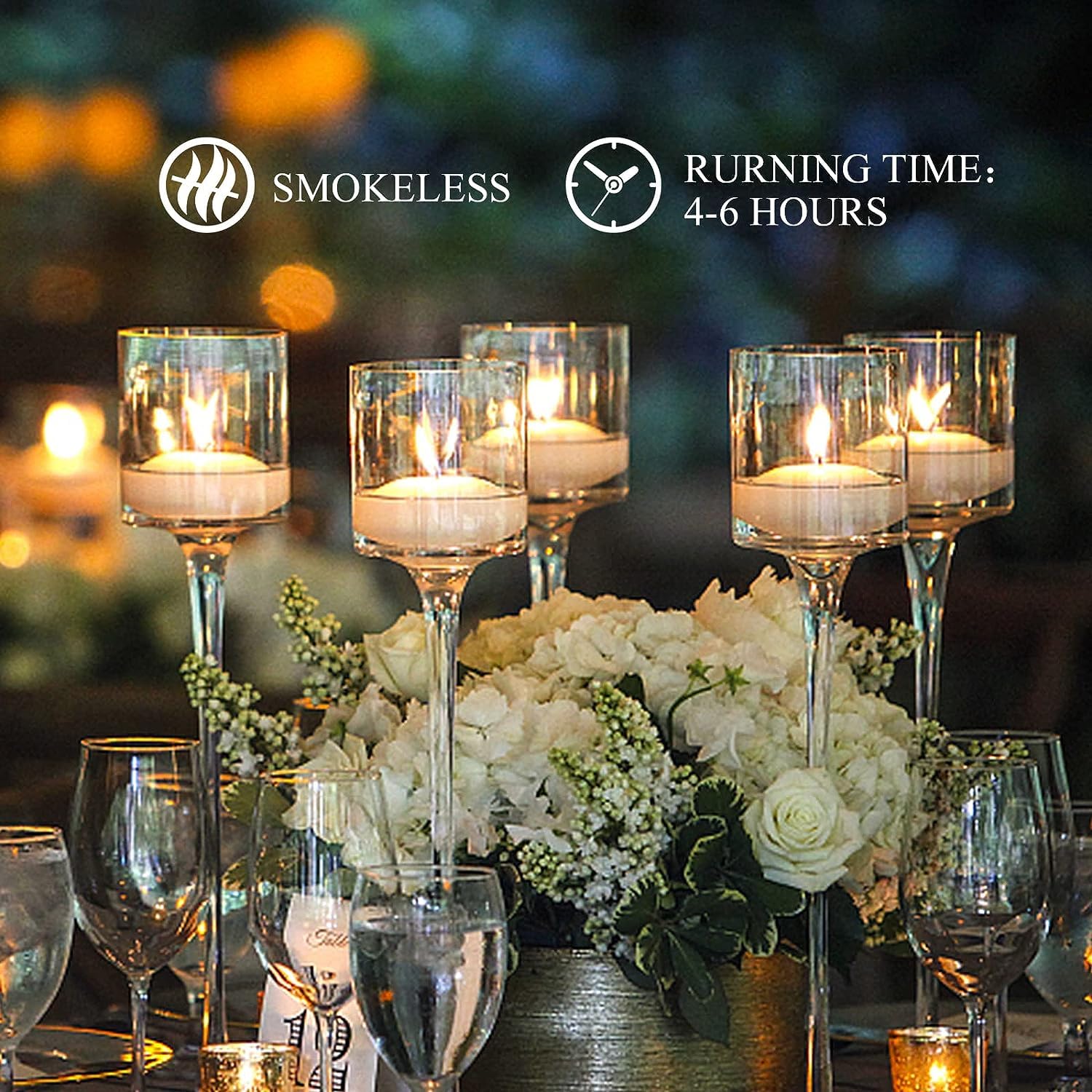 Using Floating Candles Centerpieces Eastland Round Mirror And Cylinder