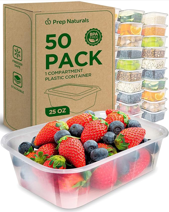 Amazon.com: PrepNaturals Containers- 50 Pack of 25 Oz 100% BPA-free ...