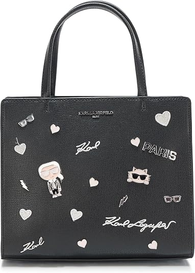 Karl Lagerfeld Paris Maybelle Pin Satchel, Black Shimmer Multi ...