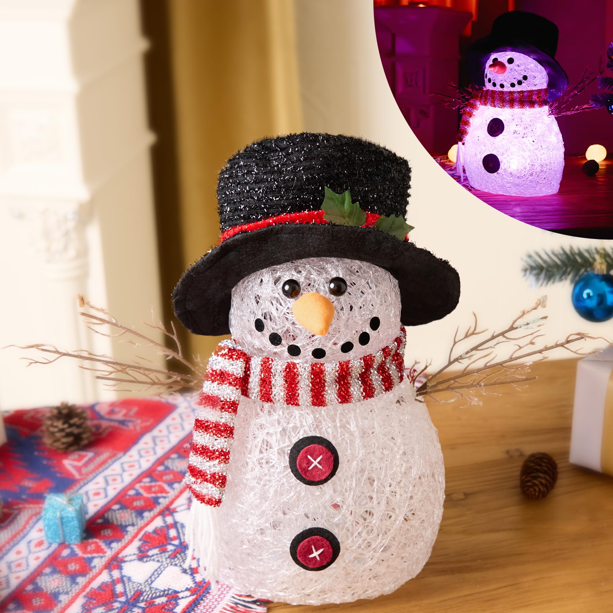 Christmas Snowman Hat Table Centerpieces Decorations HOW TO MAKE A
