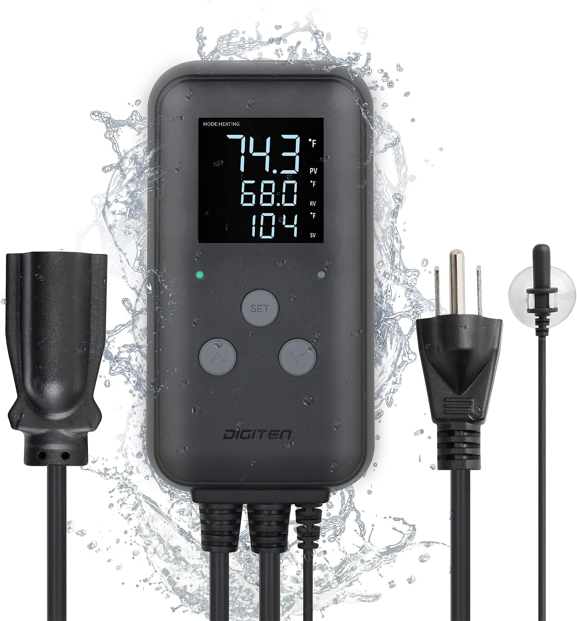 Amazon.com: WILLHI Digital Temperature Controller Build in Outlet 1650W ...