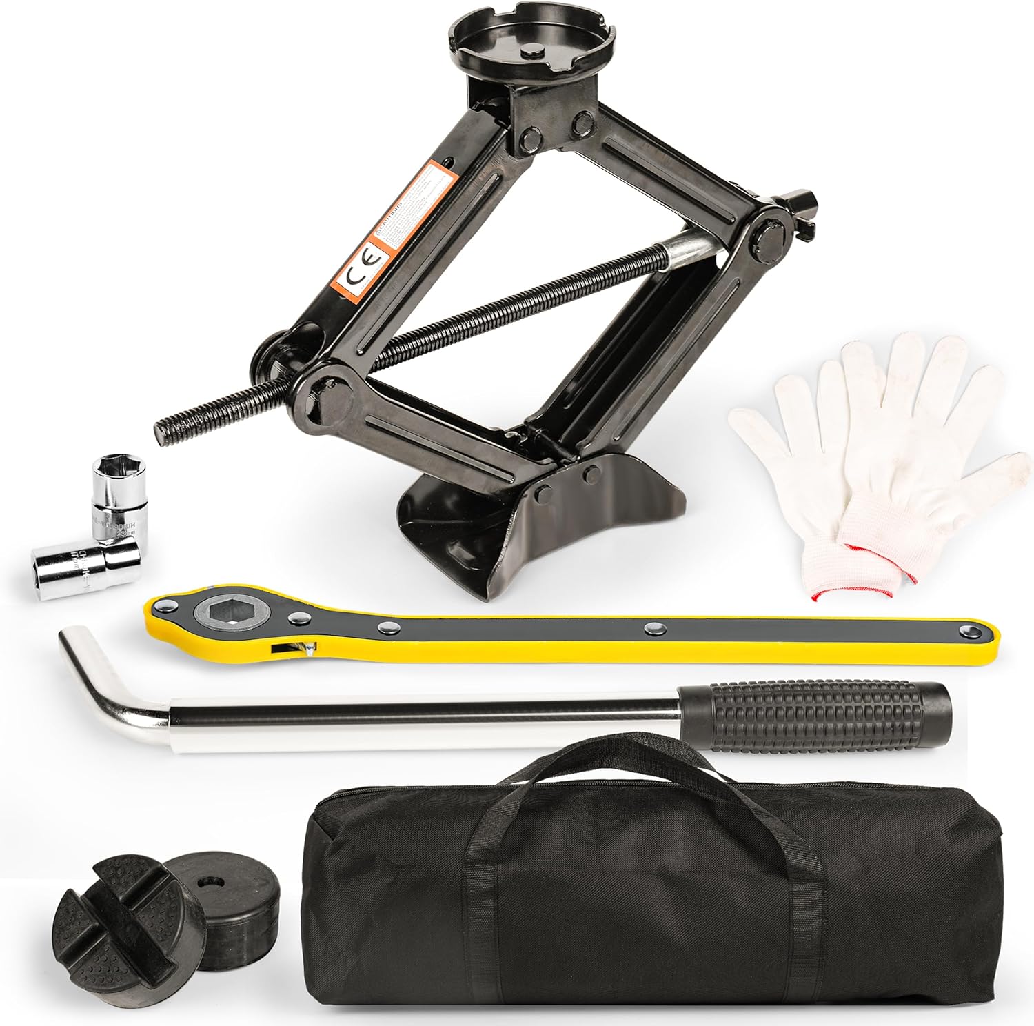 Amazon.com: Nylome Car Jack Kit/ 2.5 Ton/5512 Pounds Universal Scissor ...