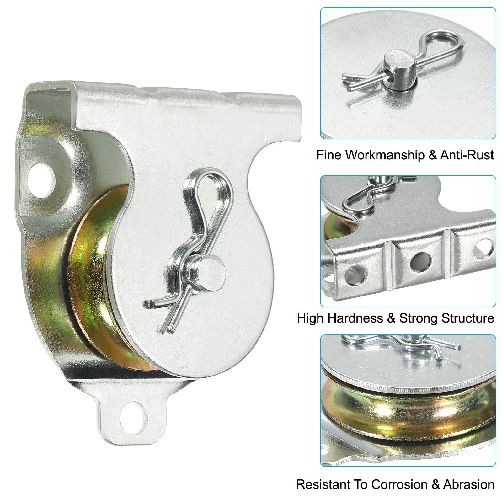 PATIKIL Pulley Set 6-Pack Wall/Ceiling Mount Pulleys - 2 Inch Diameter ...