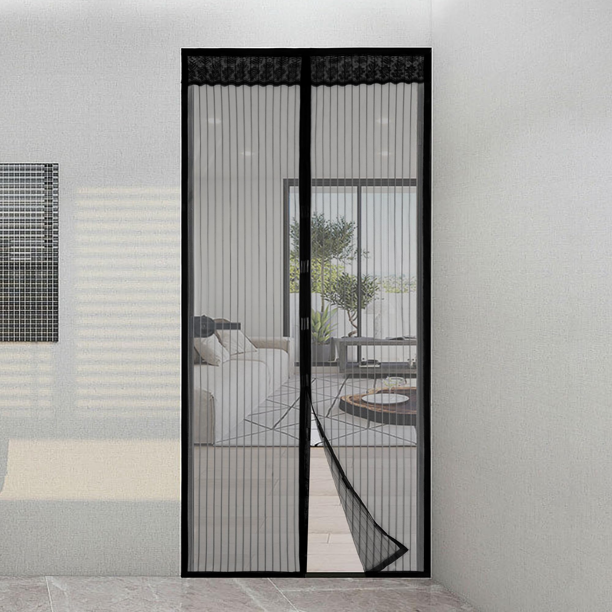 Buy ASAB Magnetic Fly Door Screen 90 x 210cm Durable Nylon Mesh Fly ...