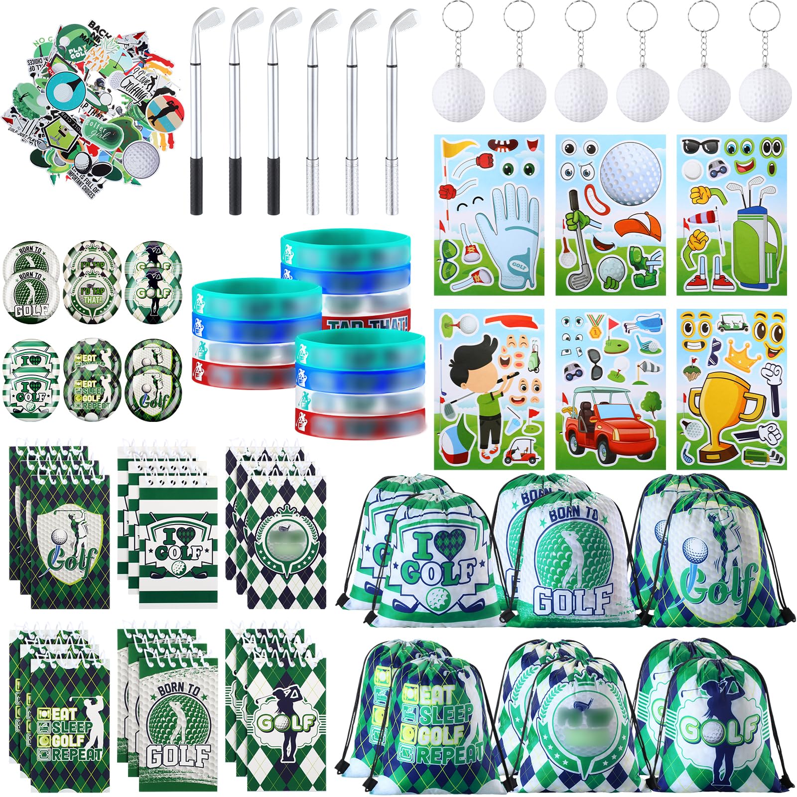 Amazon.com: Realspring 140 Pcs Golf Party Favor Set Golf Theme ...