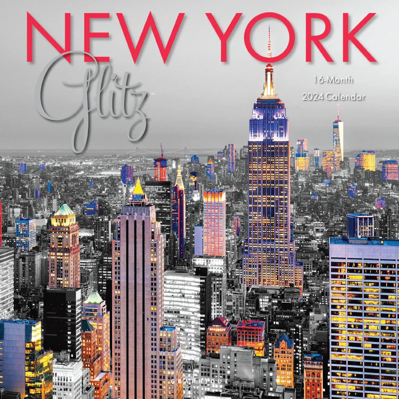 Amazon.com: Graphique 2024 New York Glitz Wall Calendar | 12” x 12” | Thick Paper | Home ...