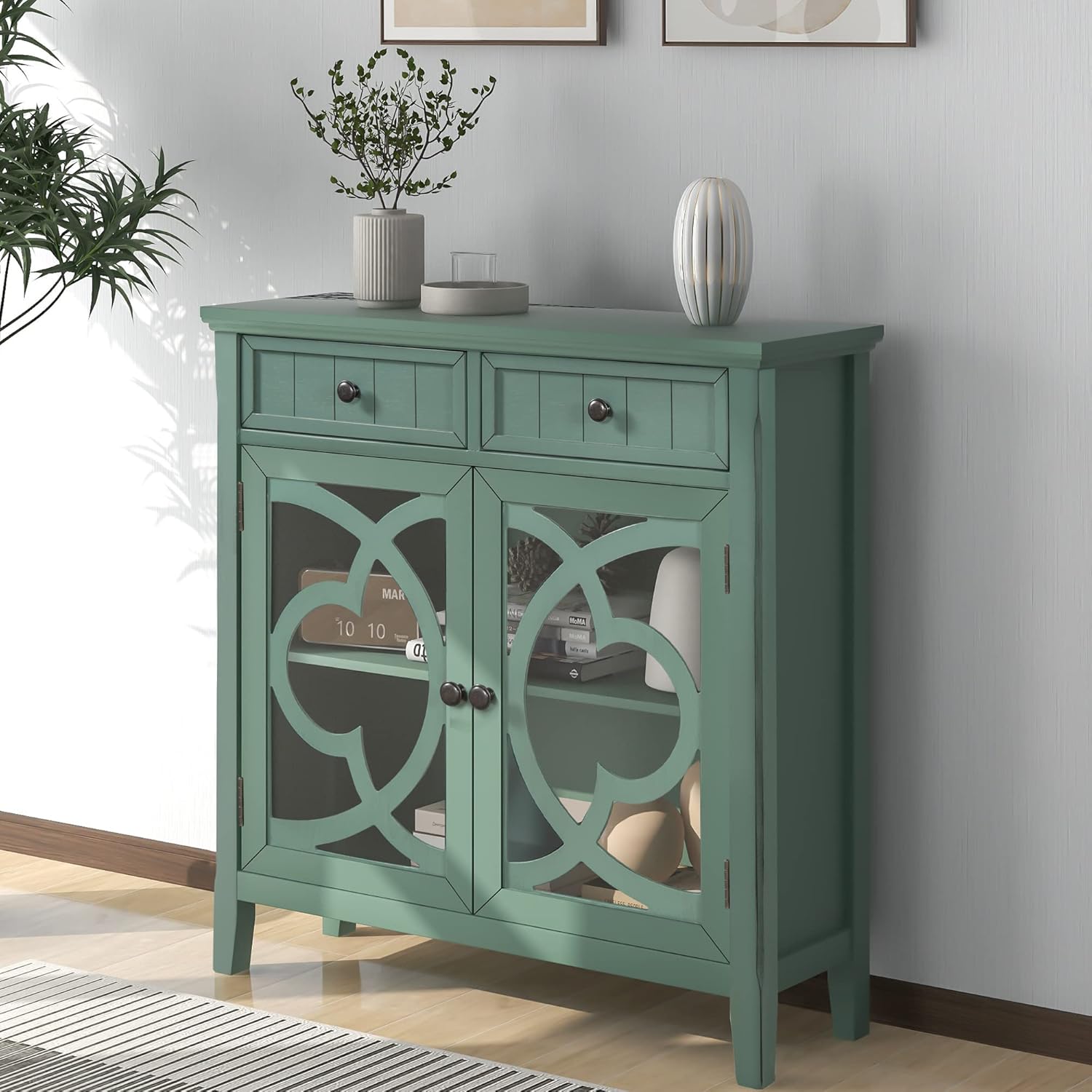 Amazon.com - Knocbel 35.4in Console Table Buffet Sideboard with ...