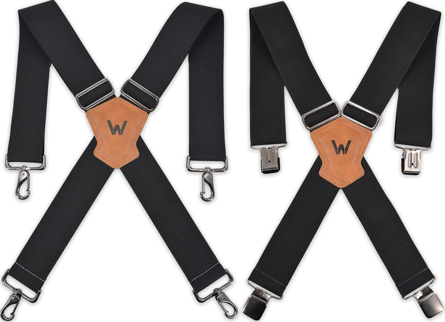 Amazon.com: WELKINLAND 2Inch Full Elastic Suspenders and Elastic Mens ...