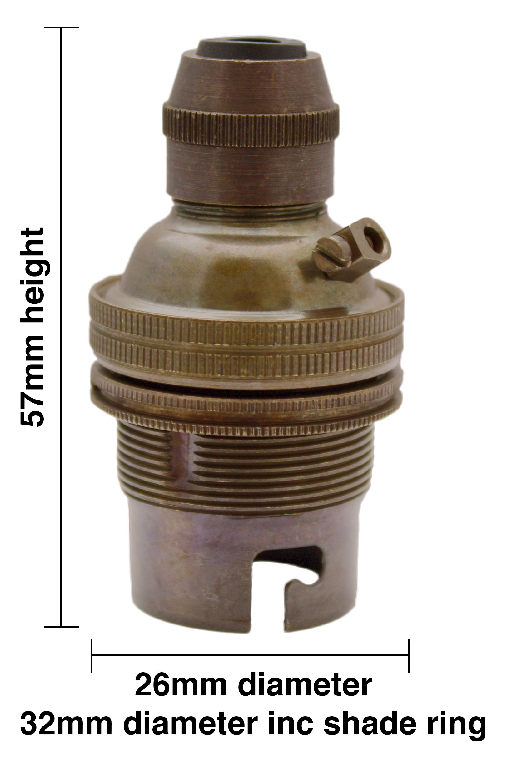 Brass Bayonet lamp Holder | BC B22 lamp Base | Antique Light Socket ...