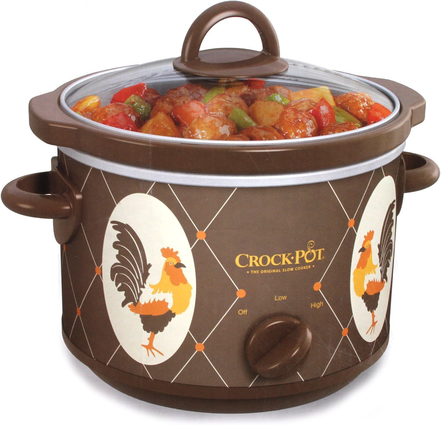 Amazon.com: Rooster Themed Classic Crock Pot Slow Cooker 2.5 Quart ...